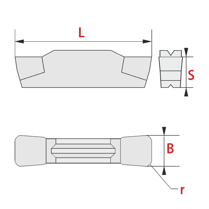 CBN Grooving Insert MGGN-CBN RTC20 for Hardened Steels | Rinaldi-Tools